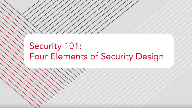 Security 101: Four Elements of Security Design